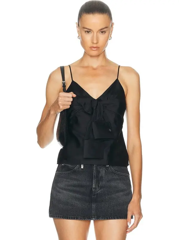 Alexander Wang Pre-styled Knotted Cami Top - Black