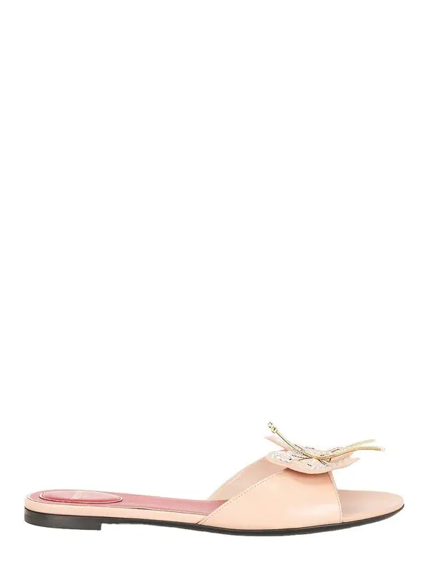 Valentino Garavani Flutterby Slide In Nude - Light Phard