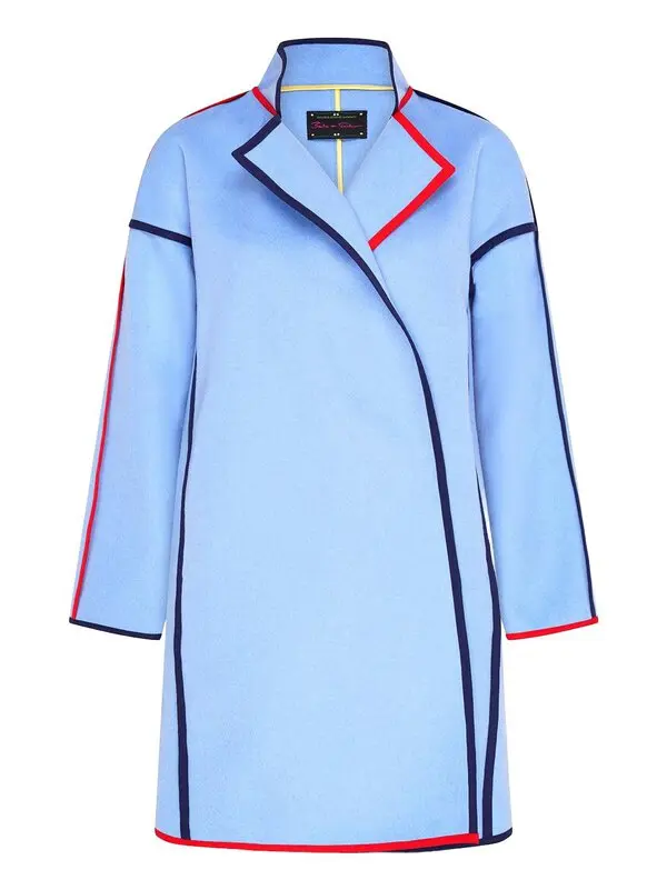 BEATRICE VON TRESCKOW Light Oversized Cashmere Mix Space Coat - Blue