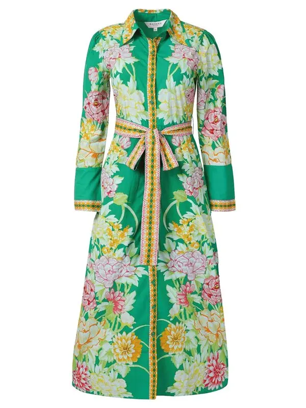 RAISHMA Ava Floral Dress - Green