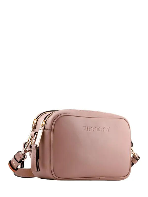 ZIPPERLY Samy Bag Italian Genuine Leather Crossbody / Shoulder Bag Rose Made In Italy Ros - Pink