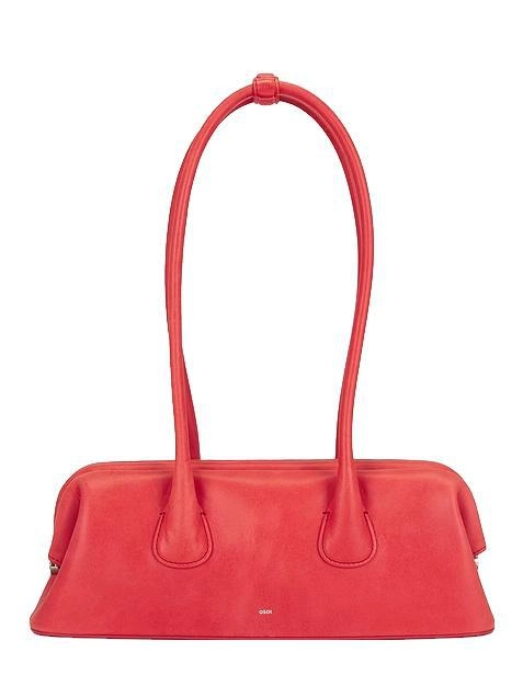 OSOI Boat Wide Mini Shoulder Bag In Red - Aged Red
