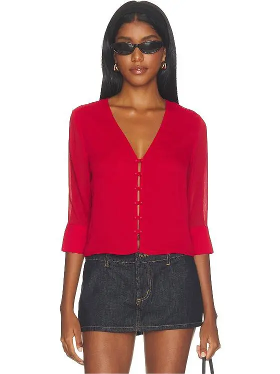 With Jéan Elsie Top - Red