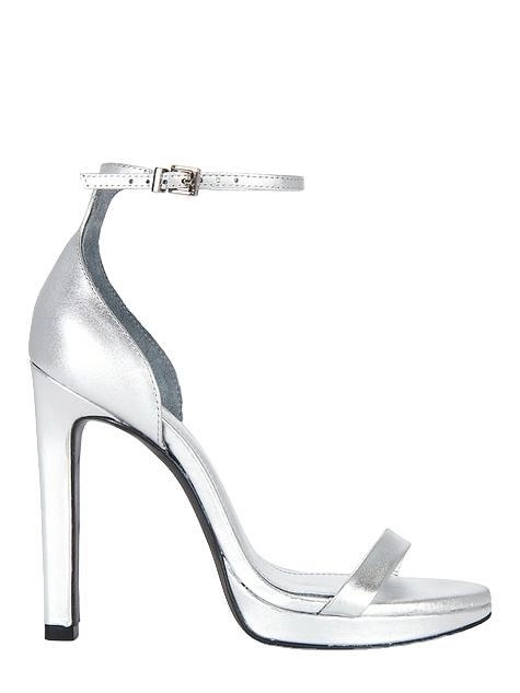 Schutz Nicole Sandal In Metallic - Silver