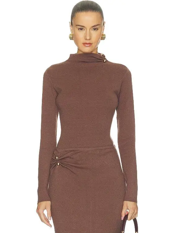 4TH & RECKLESS Oceane Knitted Top - Chocolate