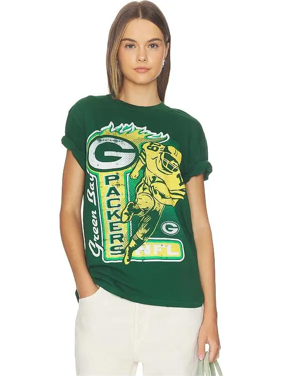 Junk Food Packers City Edition Tee In Dark Green - Hunter