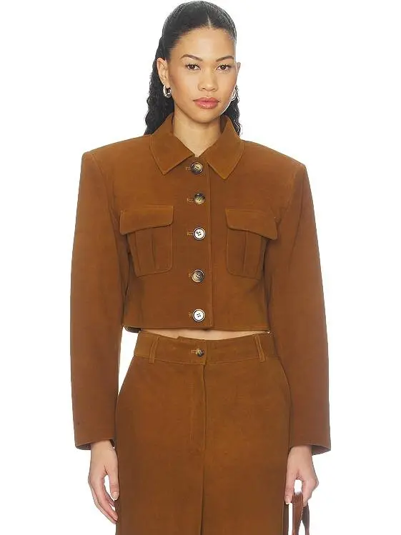 DODIEE Tilda Jacket In Brown - Camel