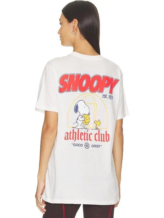 THE FORECAST AGENCY Peanuts Athletic Tee In White - Ivory