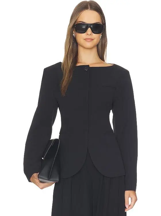 Source Unknown Matteo Cinched Blazer - Black