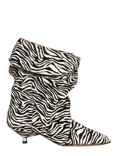 Isabel Marant Étoile Edrik Boot In Black & White - Zebra