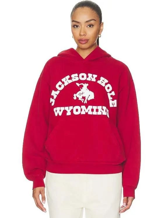 DIAMOND CROSS RANCH Summer 2026 Hoodie In Red - Dark Red