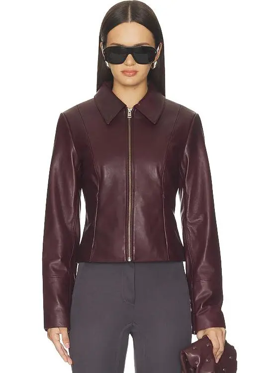 LAMARQUE Oceana Jacket In Wine - Vamp