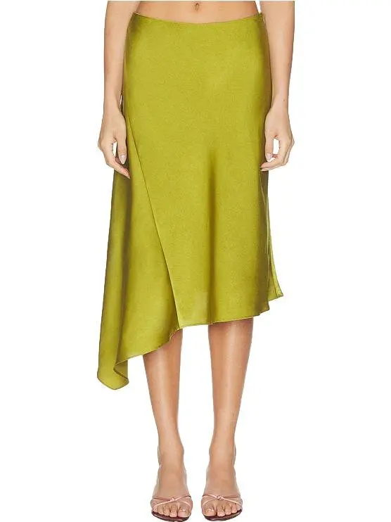 NIA Portia Skirt In Green - Herb