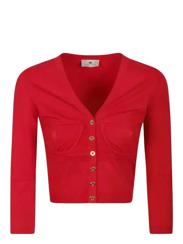 Elisabetta Franchi V-neck Cardigan - Red