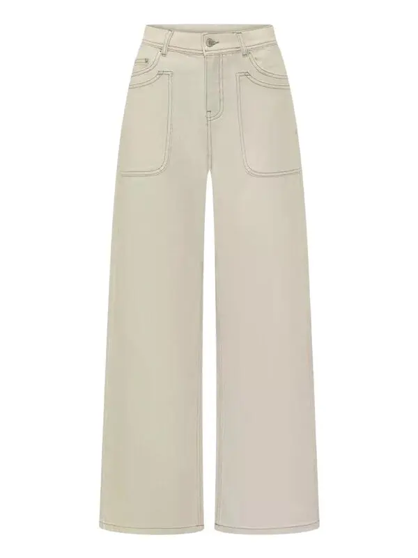 Ba&sh Zoel Patch-pocket Jeans - Neutrals