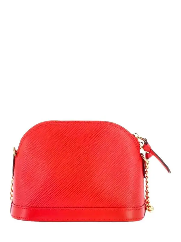 LOUIS VUITTON Alma Chain Handbag Epi Leather Mini Crossbody Bag - Red