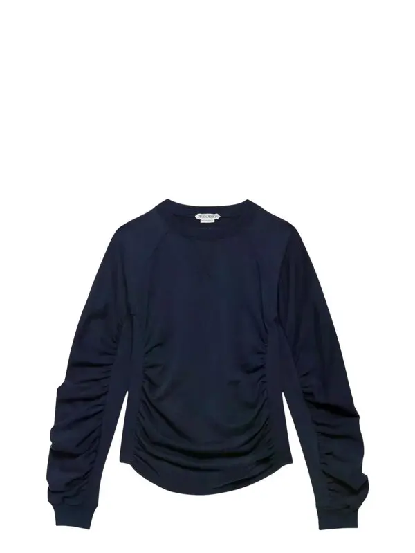 JW Anderson Ruched Raglan-sleeve Sweatshirt - Blue