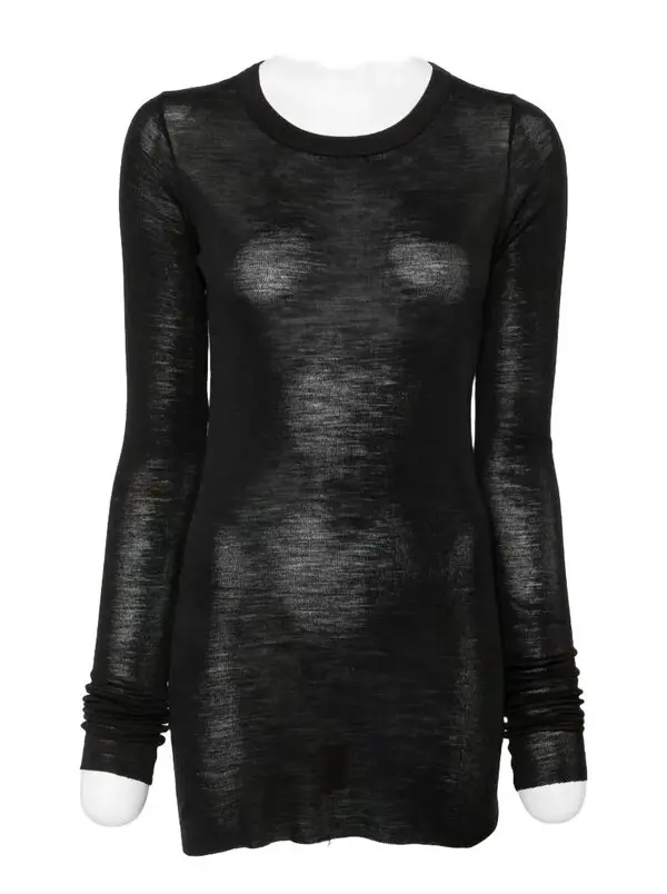 Rick Owens Rib T-shirt - Black