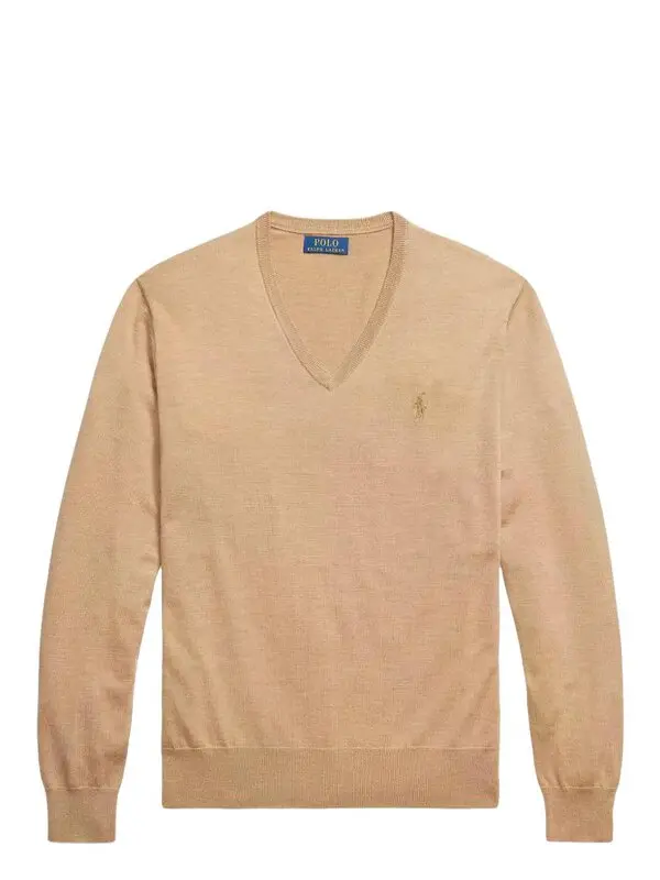 Polo Ralph Lauren V-neck Wool Sweater - Neutrals