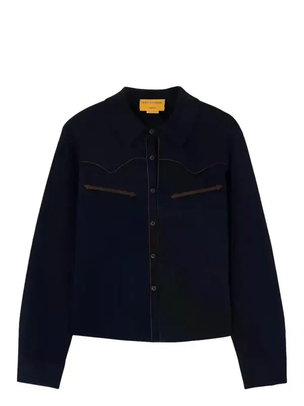 Guest In Residence Western-style Knit Shirt - Blue