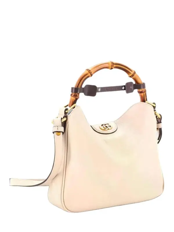 Gucci Diana Nm Bamboo Shoulder Bag Leather Small Tote Bag - Neutrals