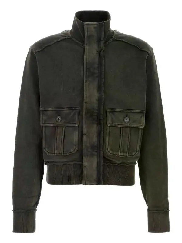 ENTIRE STUDIOS Supply Faded-effect Zip-up Jacket - Black