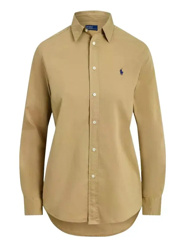Polo Ralph Lauren Logo-embroidered Button-down Shirt - Neutrals