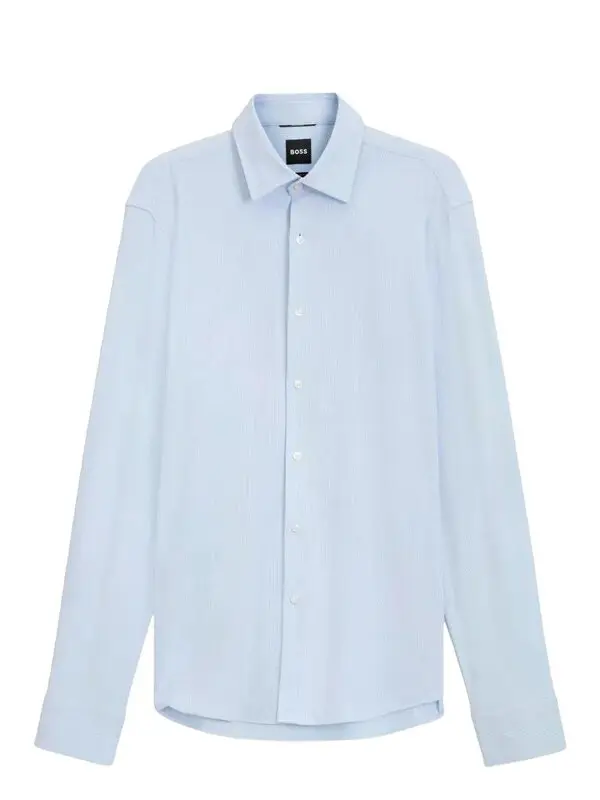 BOSS Regular-fit Dress Shirt In Stretch Jersey - Blue