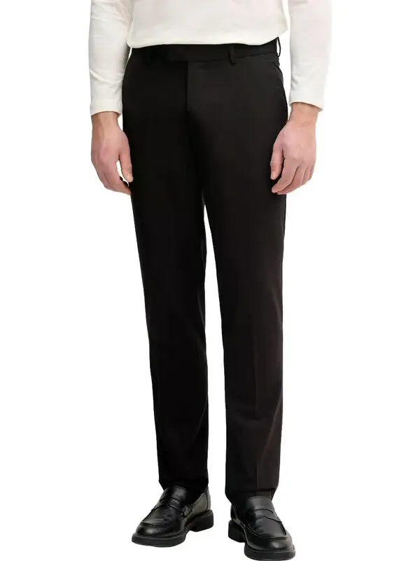 Sisley Pressed-crease Tailored Trousers - Black