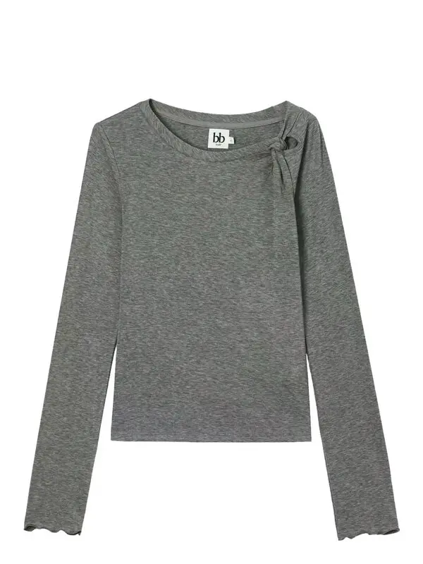 B+AB Knot-detail Long-sleeve Top - Grey