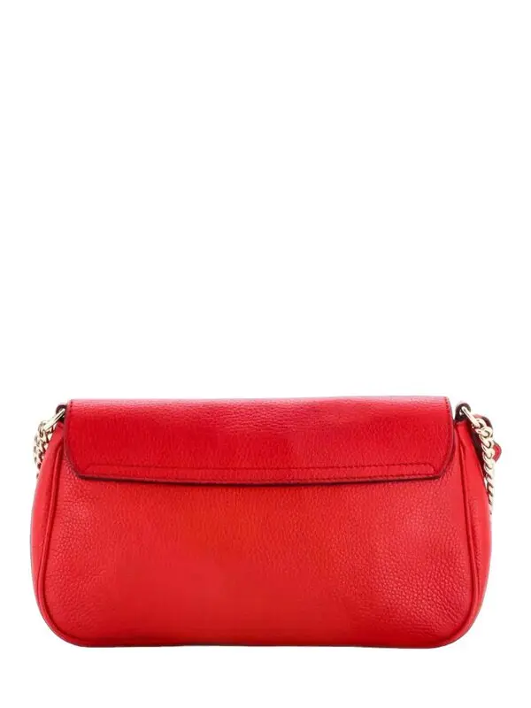 Gucci Soho Chain Leather Medium Crossbody Bag - Red
