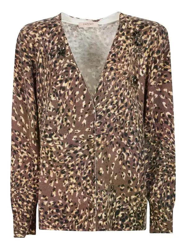 TWINSET Leopard-pattern Cardigan - Brown