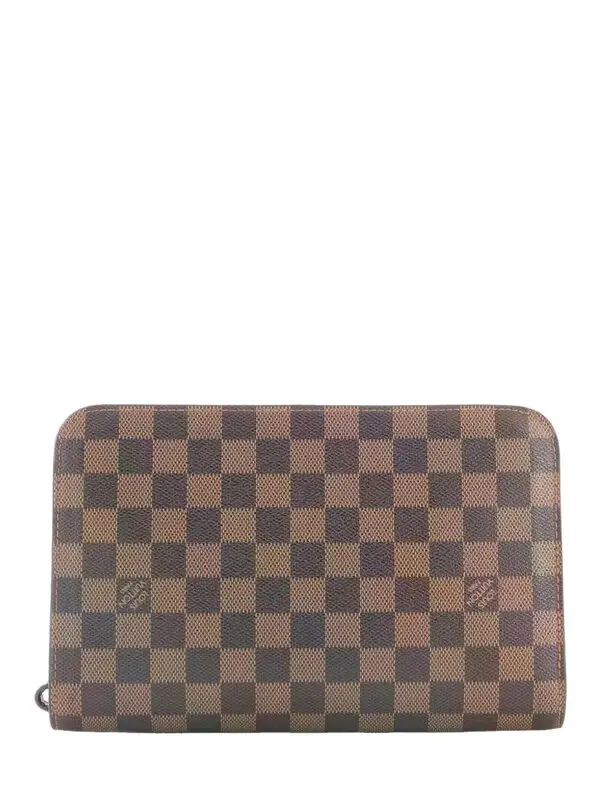 LOUIS VUITTON Pochette Saint Louis Damier Clutch Bag - Brown