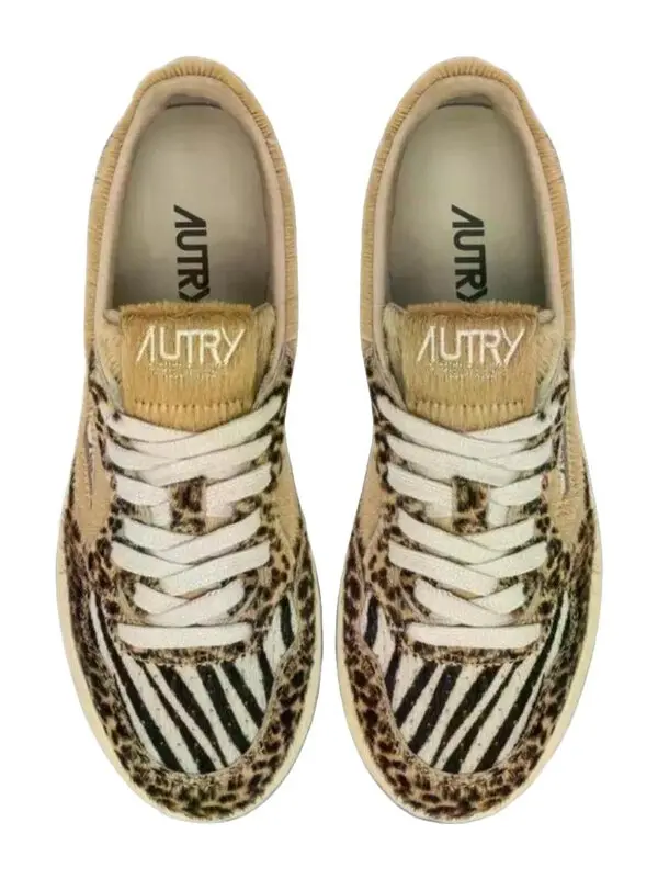 AUTRY Leopard-print Zebra-print Sneakers - Neutrals