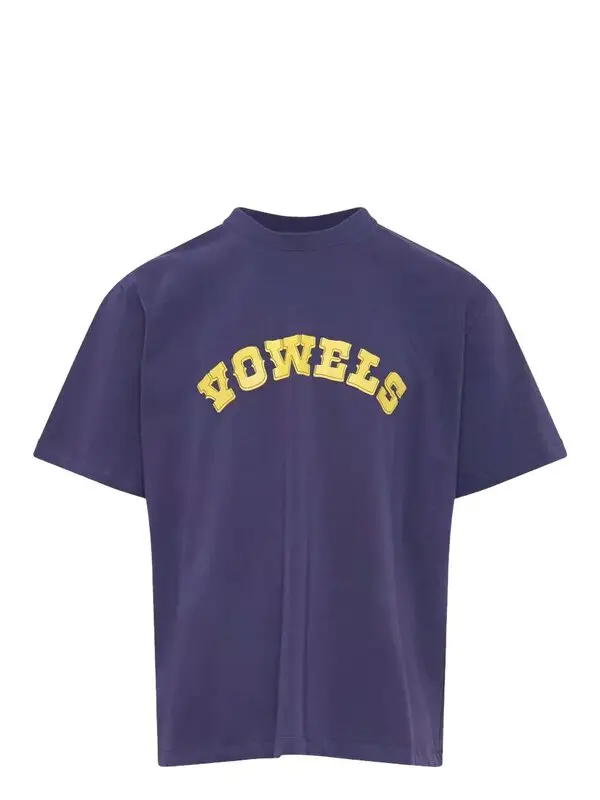 VOWELS Cowboy Logo-print Cotton T-shirt - Blue