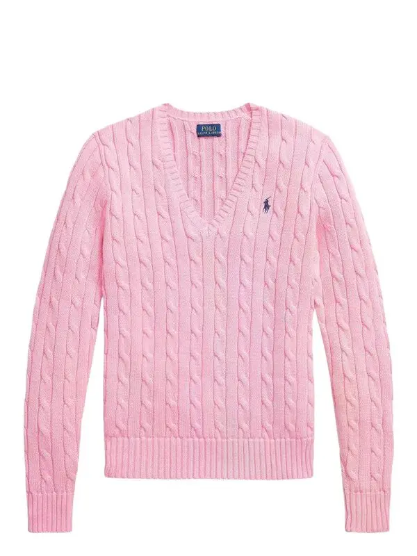 Polo Ralph Lauren Cable-knit V-neck Sweater - Pink