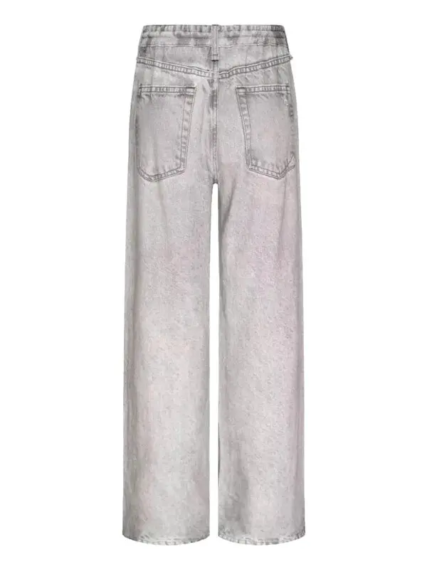 Rag & Bone Rb Miramar Drawstring Acid-wash Jeans - Grey