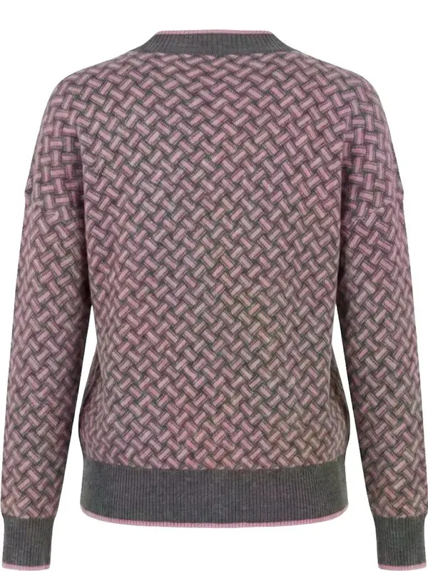 DRUMOHR Geometric-pattern Cashmere Sweater - Grey
