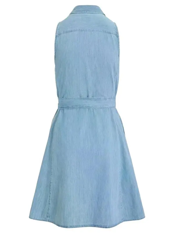 Polo Ralph Lauren Sleeveless Belted Mini Dress - Blue