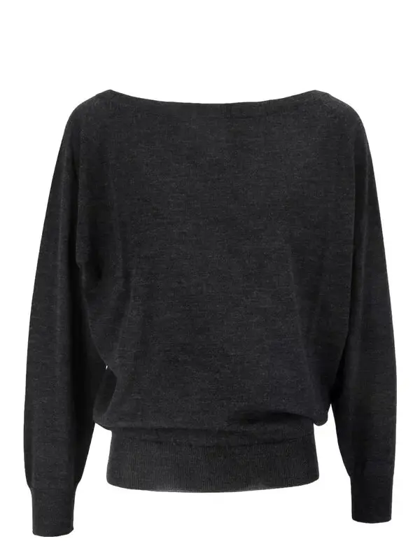 MC2 SAINT BARTH Boat-neck Merino Sweater - Grey