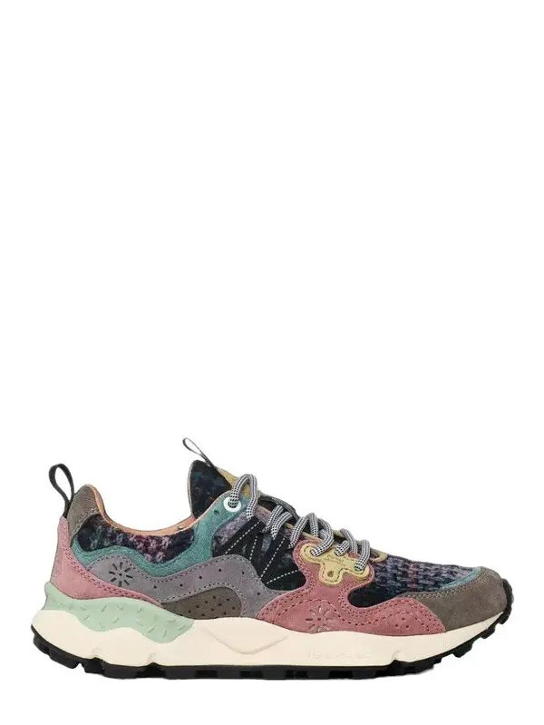 FLOWER MOUNTAIN Yamano 3 Suede-panelled Sneakers - Pink