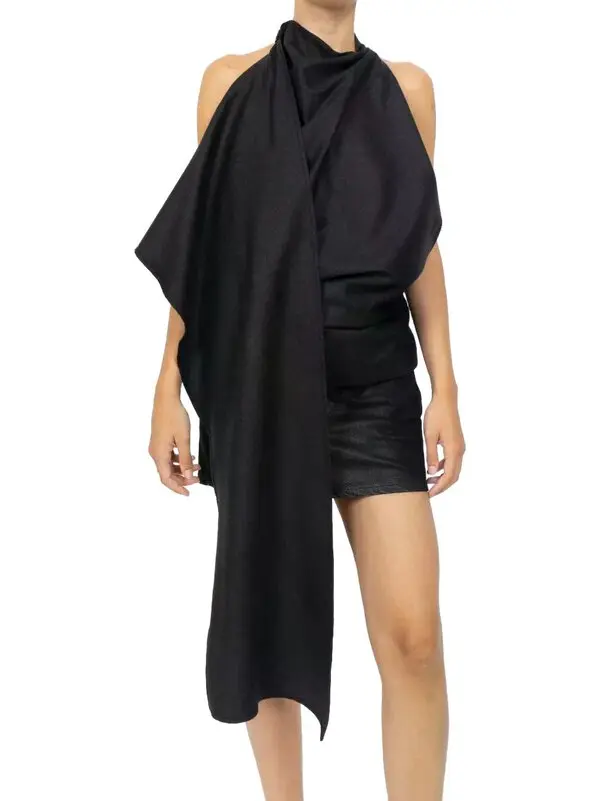 RÓHE Draped Open-back Top - Black