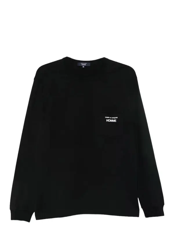 Comme Des Garçons Logo-print Pocket T-shirt - Black