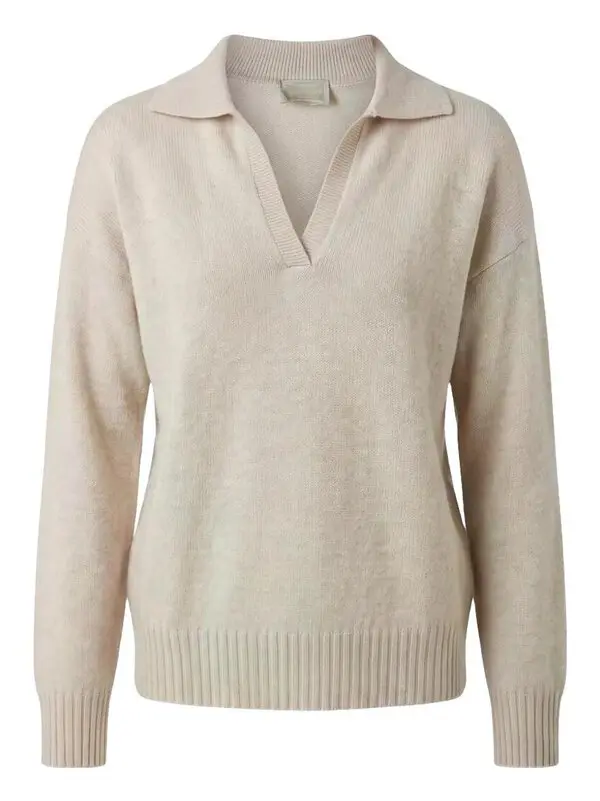 DRUMOHR Cashmere Polo-collar Sweater - Neutrals