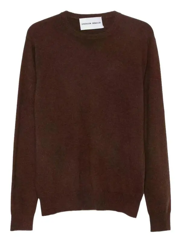 EMERSON RENALDI Crew-neck Sweater - Brown