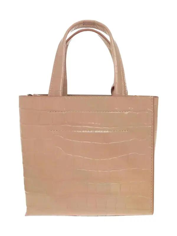 Furla Divide Croc-effect Leather Mini Bag - Neutrals