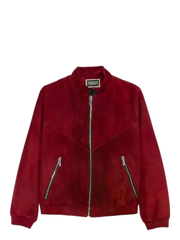 MITILIANE COUTURE Suede Zip-up Jacket - Red