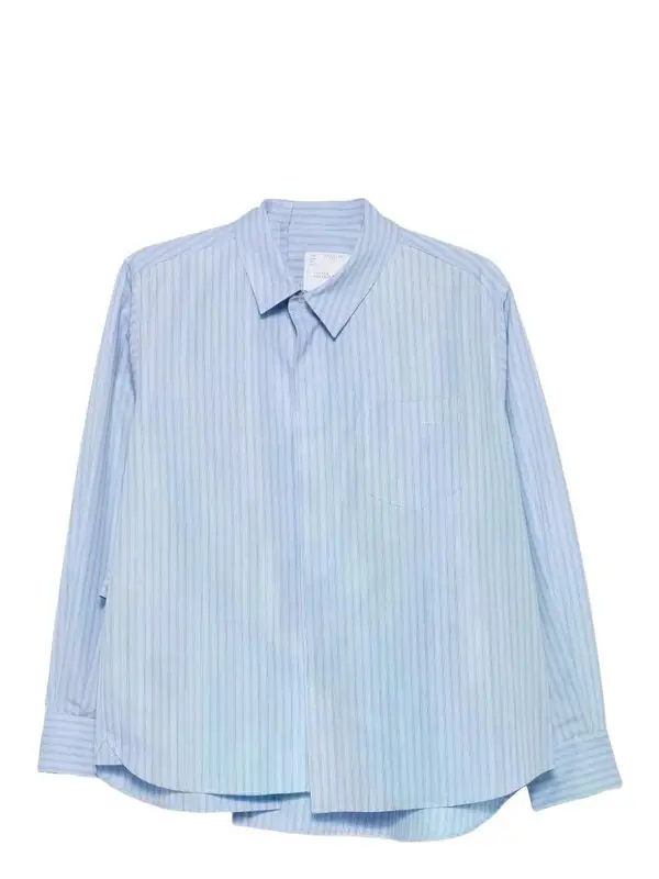 Sacai Striped Panelled Shirt - Blue