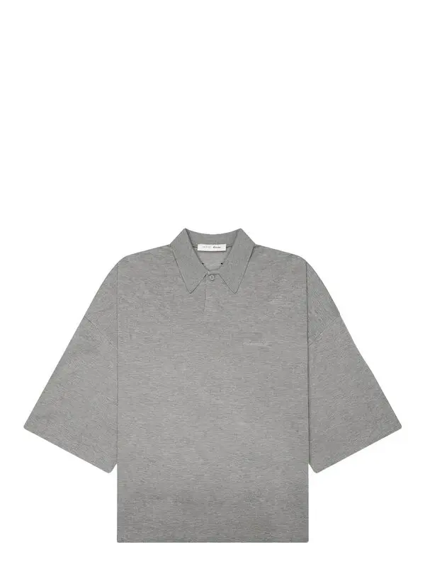 Fear Of God Essentials 90s Cropped Polo Shirt - Grey