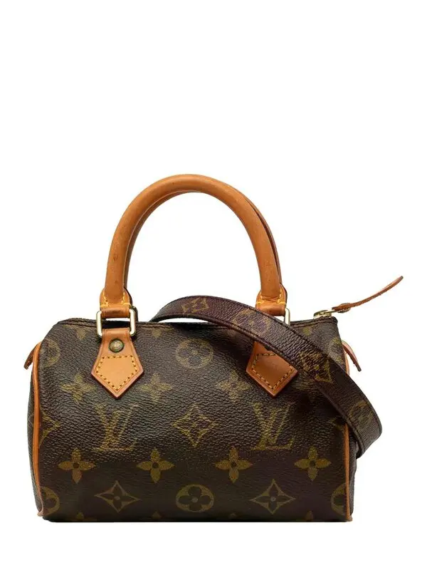 LOUIS VUITTON 1996 Monogram Mini Speedy Hl Satchel - Brown
